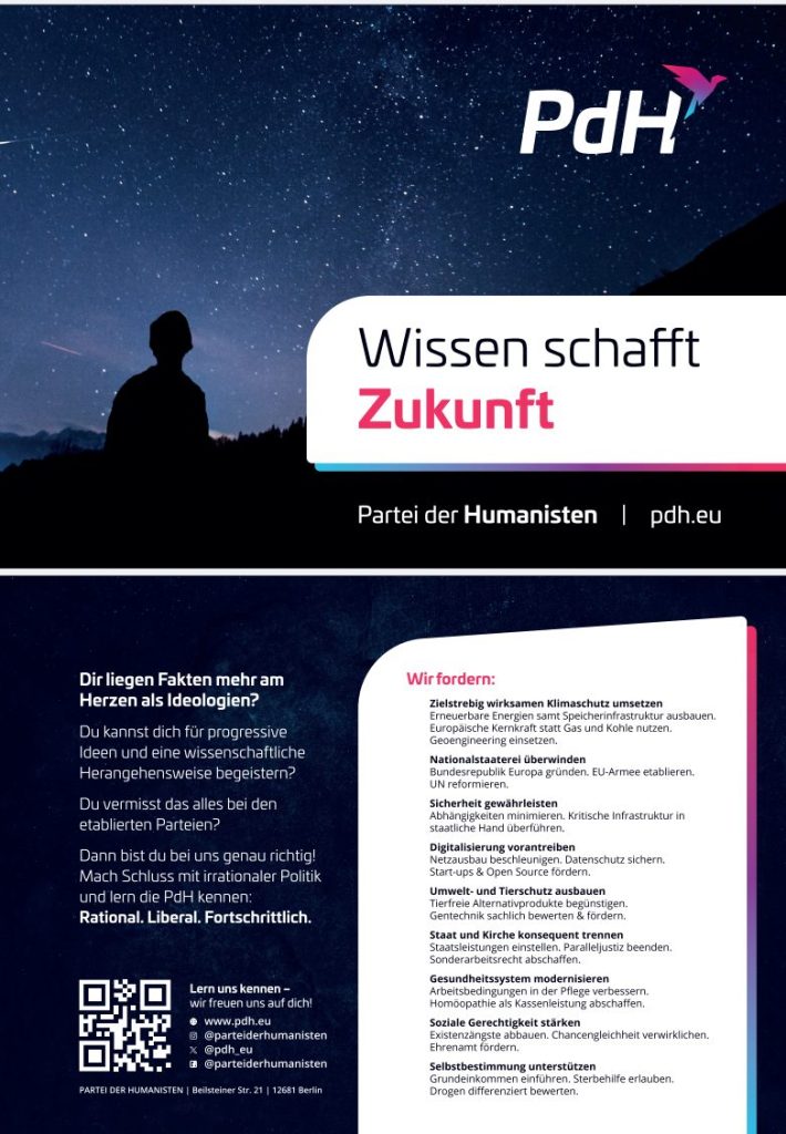 Flyer "Zukunft" - PdH – Fakten, Freiheit, Fortschritt!